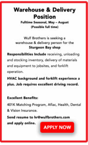 Wulf Brothers Careers | HVAC Positions | Sturgeon & Sister Bay